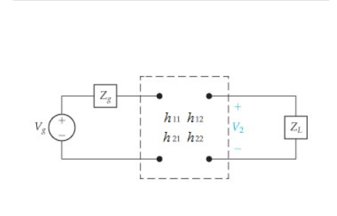 Solved The h parameters for the two-port amplifier circuit | Chegg.com