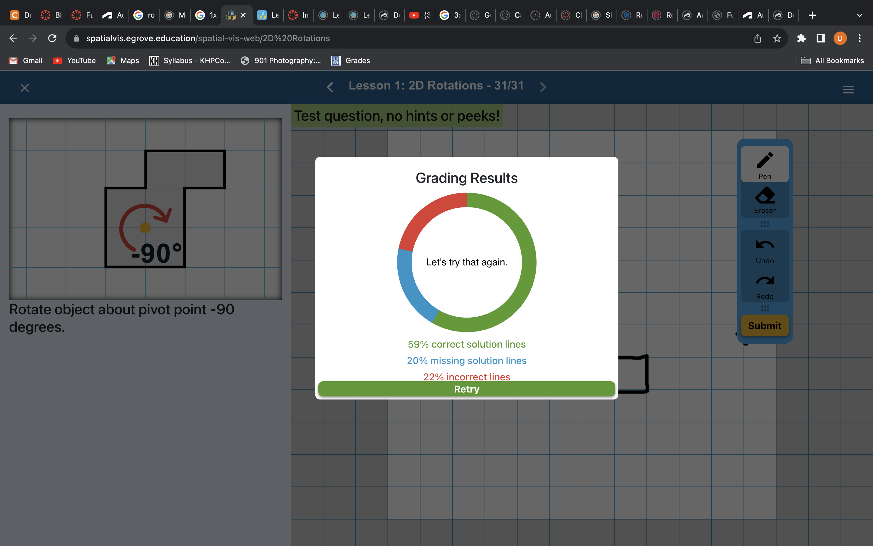 Solved Rotate object about pivot point -90 degrees.can | Chegg.com