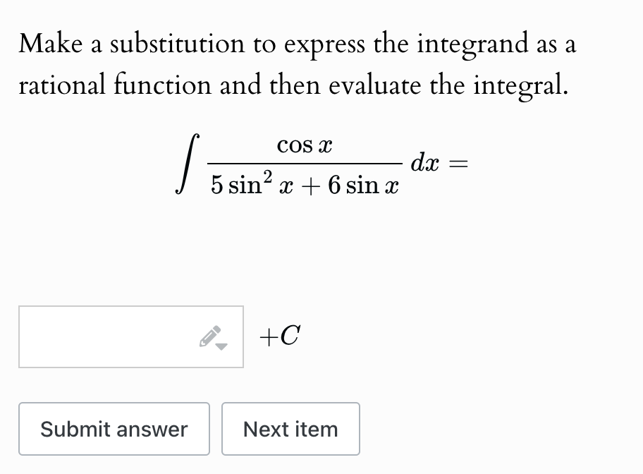 [Solved]: Make a substitution to express the integrand as a