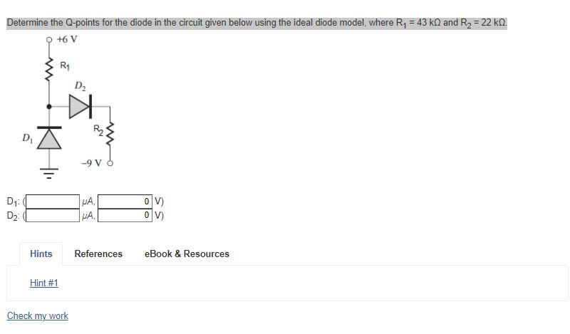 Solved Determine the Q-points for the diode in the circuit | Chegg.com