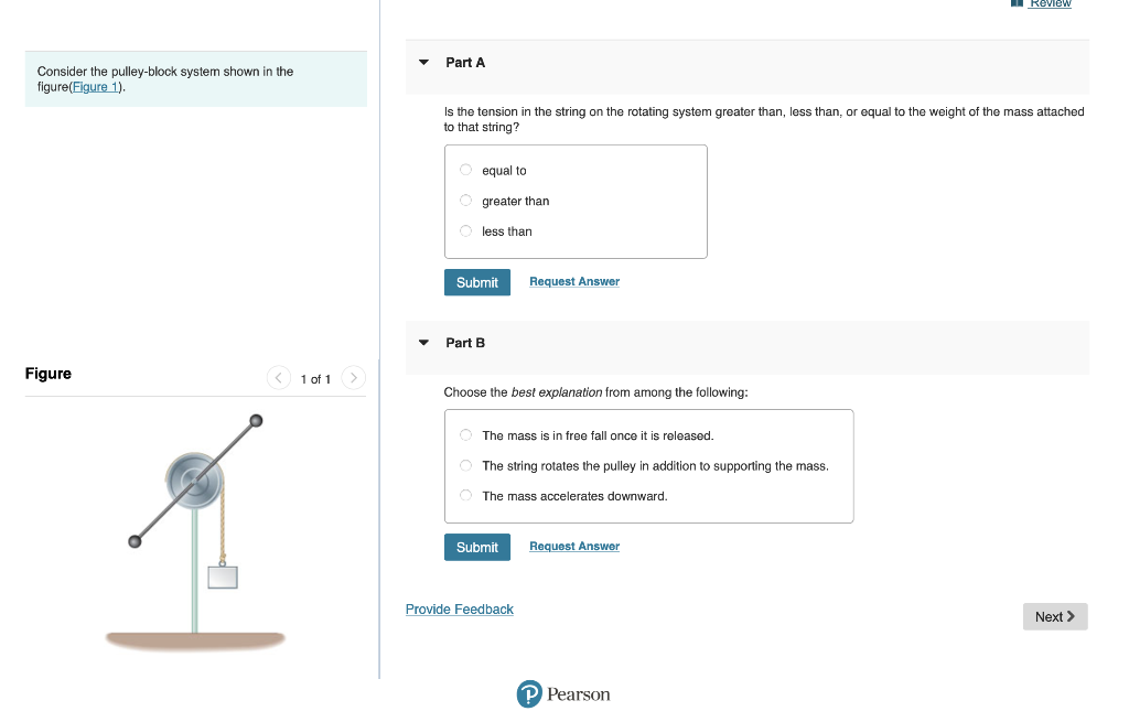 Solved Consider the pulley-block system shown in the Part A | Chegg.com
