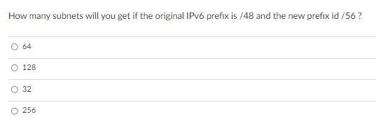 Solved What will be the new prefix if you subnet an IPv6 | Chegg.com