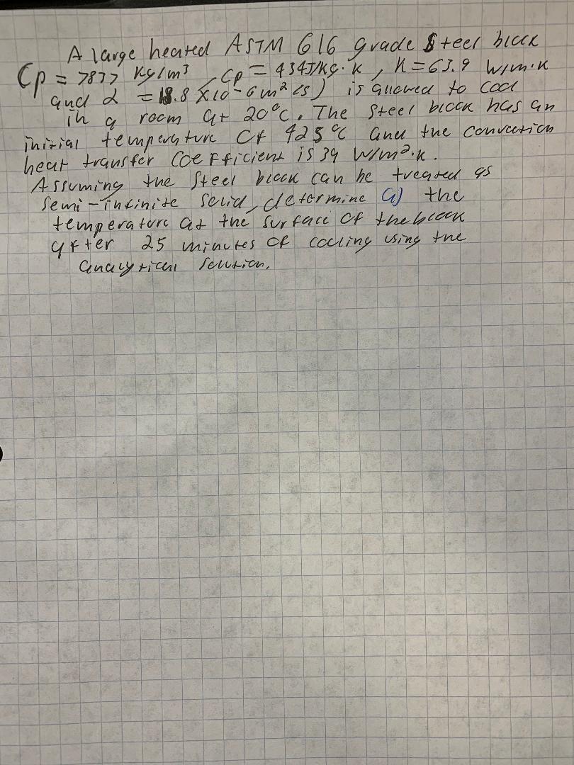 Solved Guct a A large heard ASTM 616 Grade Steer bicce Cpa = | Chegg.com