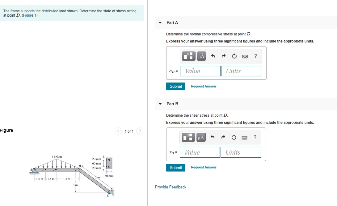 Solved The frame supports the distributed load shown. | Chegg.com