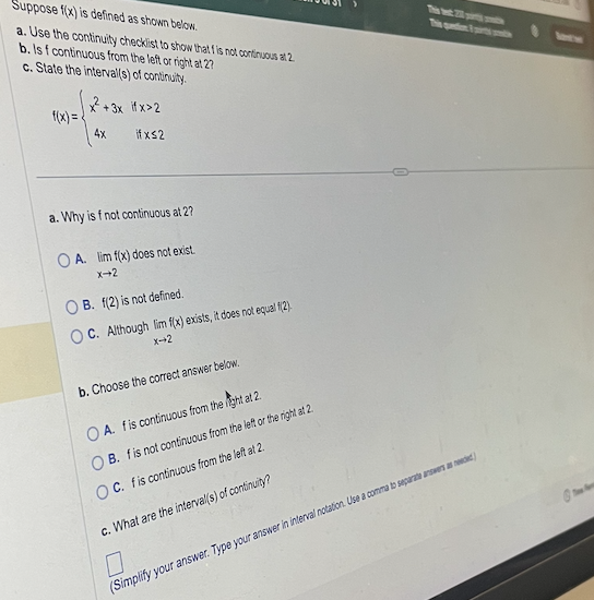Solved Suppose f(x) is defined as shown below. a. Use the | Chegg.com