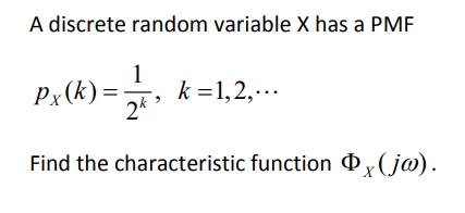 Solved A discrete random variable x ﻿has a | Chegg.com