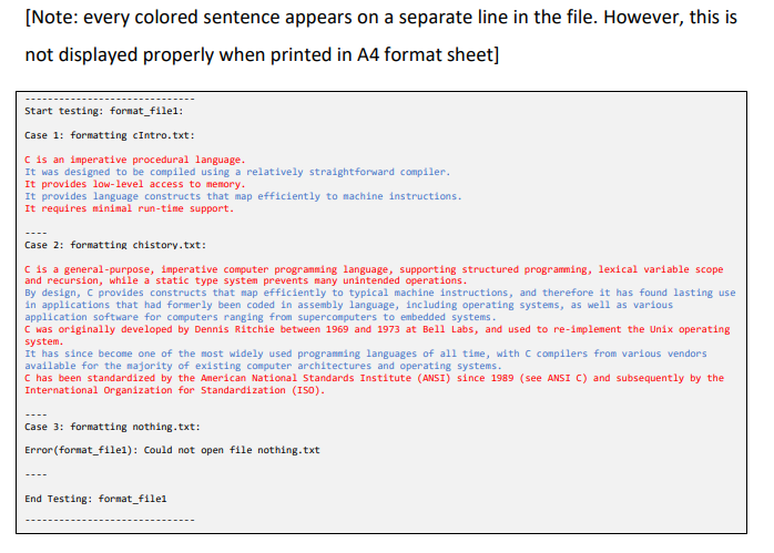 Solved void format_file1(const char *in_file, const char | Chegg.com