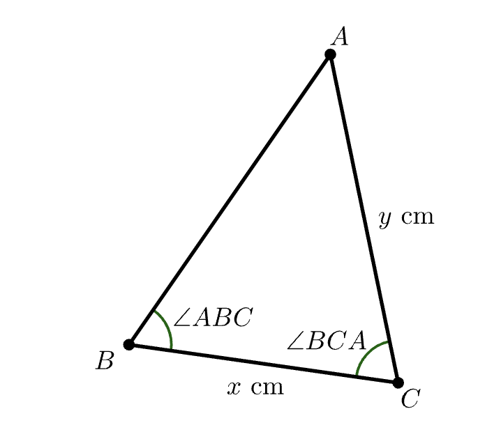 Solved Suppose that m ∠ BCA = 71 degrees , and that x = 31 | Chegg.com