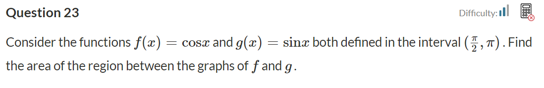 Solved Question 23 Difficulty: 111 - Consider the functions | Chegg.com