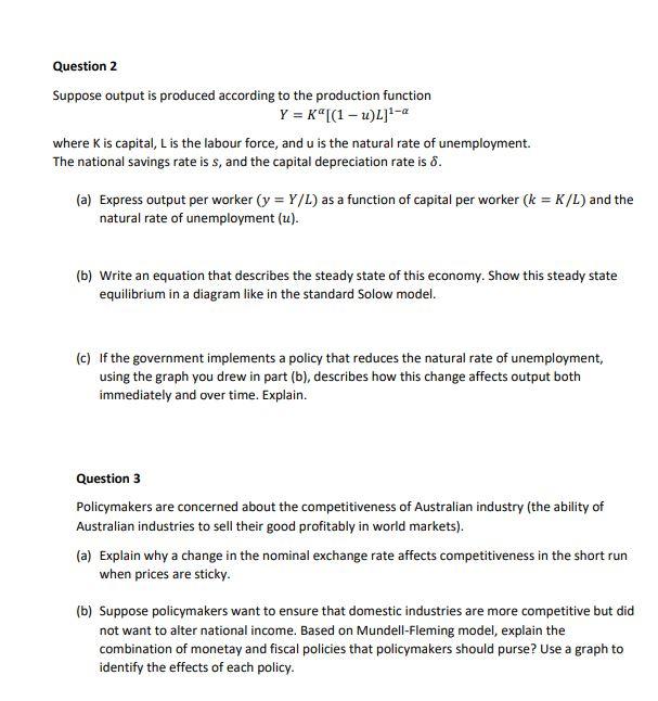 Instructions: Answer ALL questions. This problem set | Chegg.com