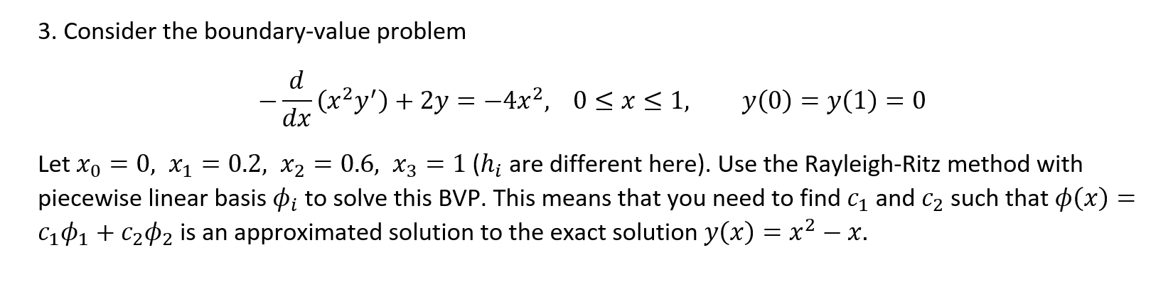 Solved 3. Consider the boundary-value problem | Chegg.com