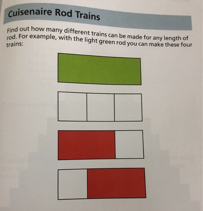 Solved uisenaire Rod Trains out how many different trains | Chegg.com