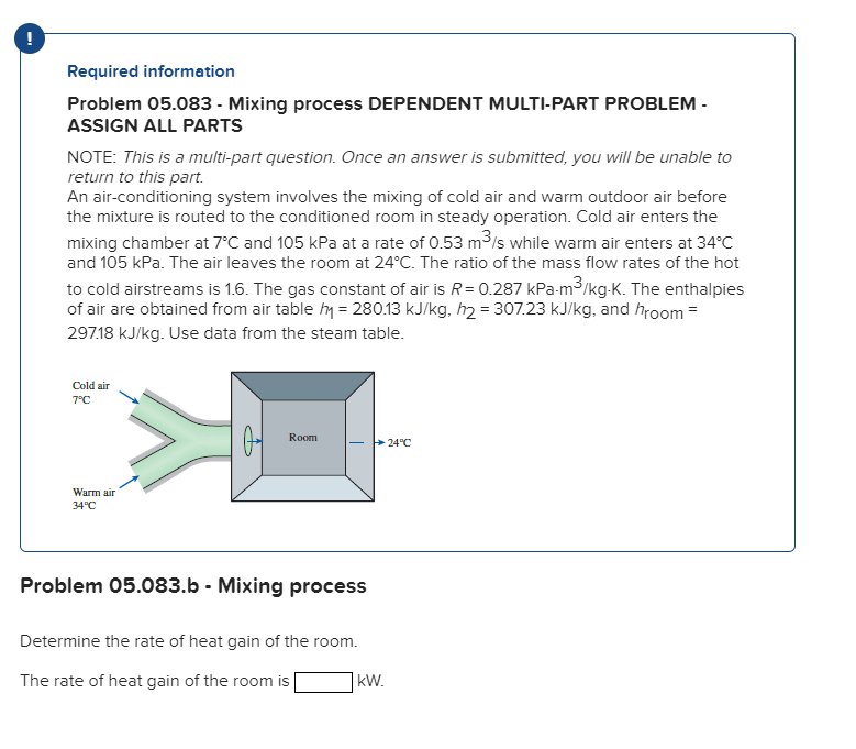 Solved Required information Problem 05.083 - Mixing process | Chegg.com