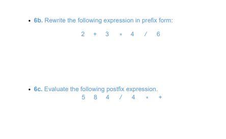 Solved - 6b. Rewrite the following expression in prefix | Chegg.com