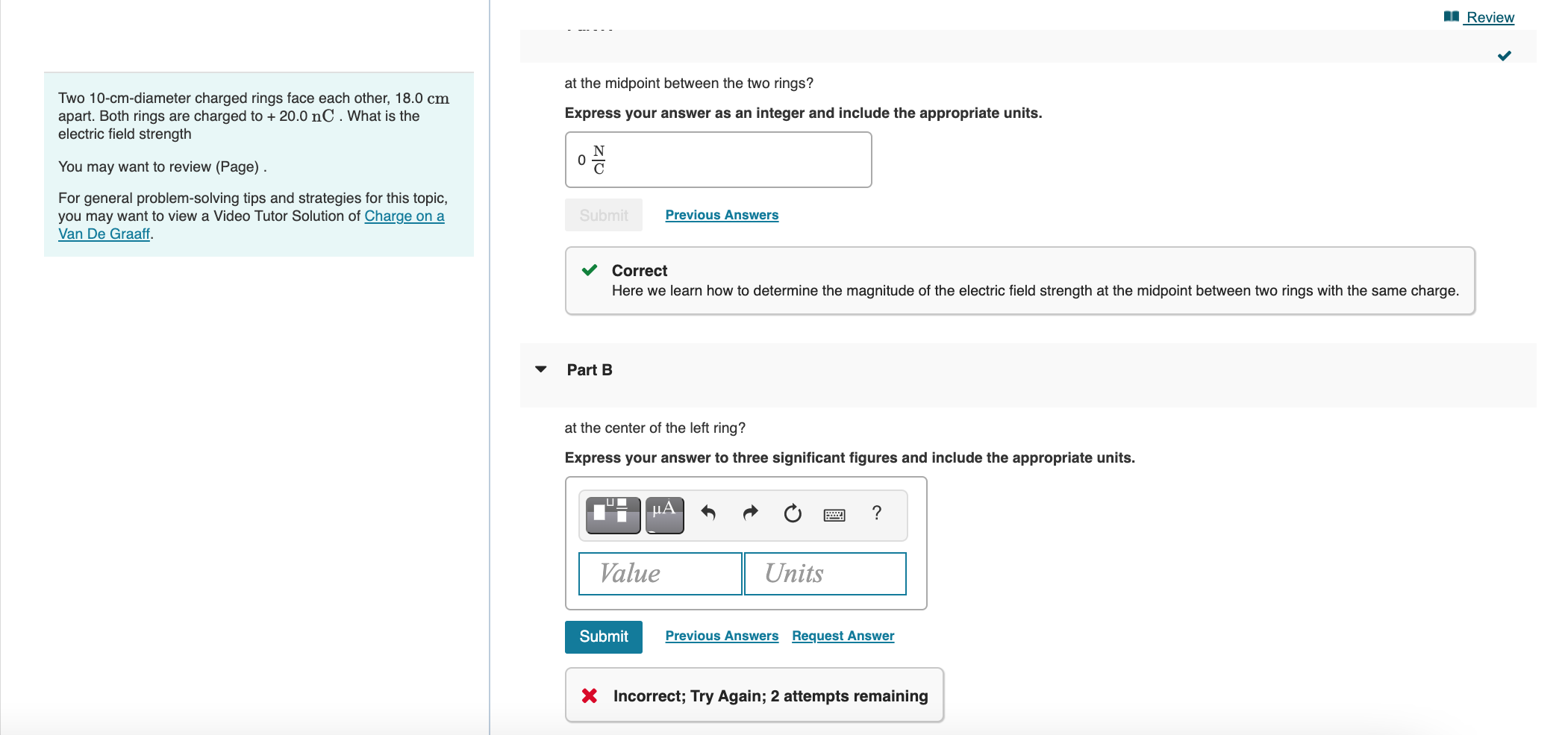 Solved Two 10-cm-diameter charged rings face each other, | Chegg.com