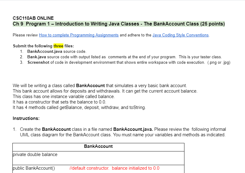 Solved Ch 9 Program 1 Introduction To Writing Java Classes