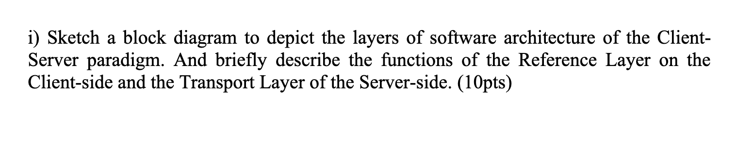 Solved i) Sketch a block diagram to depict the layers of | Chegg.com