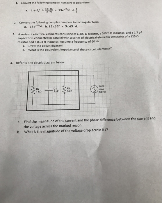 Solved Convert the following complex numbers to polar form. | Chegg.com Solved Convert the following complex numbers to polar form. | Chegg.com