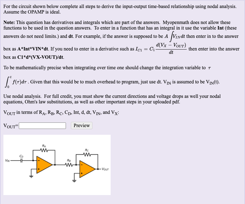 Solved dt For the circuit shown below complete all steps to | Chegg.com