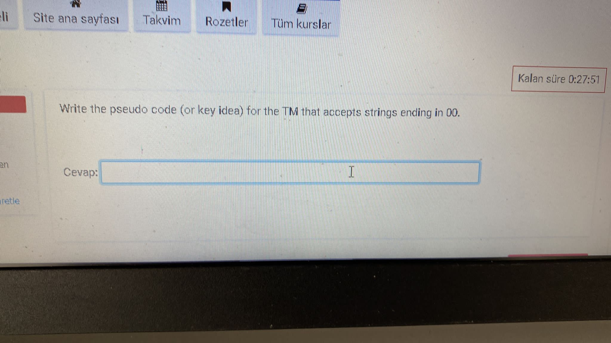 Solved Write the pseudo code (or key idea) for the TM that | Chegg.com