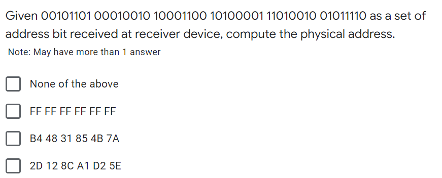 Solved Given 00101101 00010010 10001100 10100001 11010010 | Chegg.com