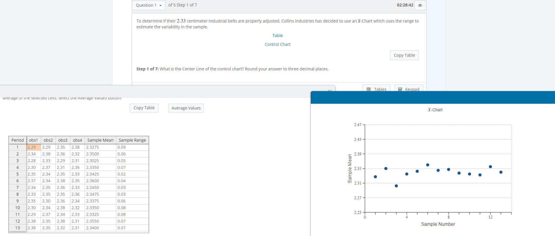 Solved Question 1 - of 5 Step 1 of 7 02:28:42 To determine | Chegg.com