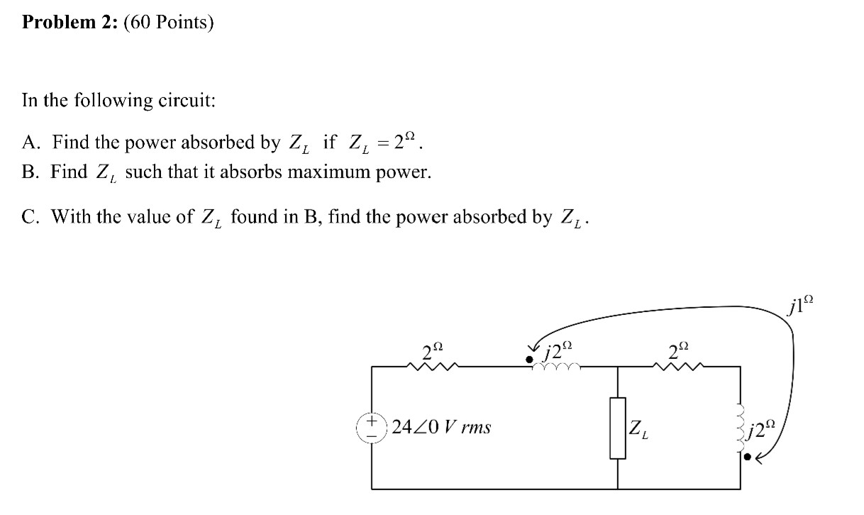 Solved Problem 2: (60 Points) In the following circuit: A. | Chegg.com