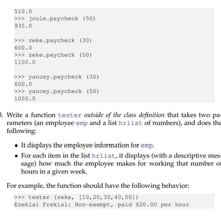 Solved Background: The Employee Class The file lab14.py | Chegg.com