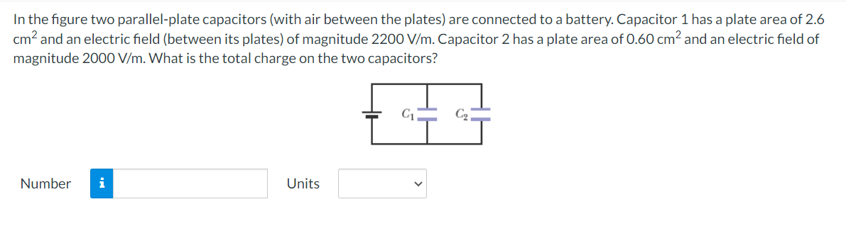 Solved In the figure two parallel-plate capacitors (with air | Chegg.com