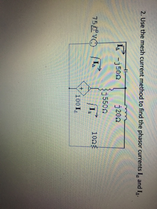 Solved Use the mesh current method to find the phasor | Chegg.com