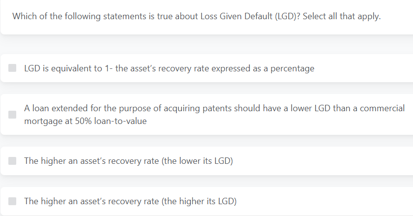 Solved Which of the following statements is true about Loss | Chegg.com