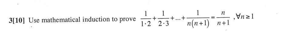Solved 3[10] ﻿Use mathematical induction to prove | Chegg.com