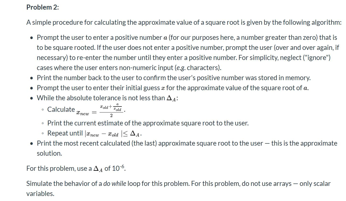 Solved Problem 2: A simple procedure for calculating the | Chegg.com