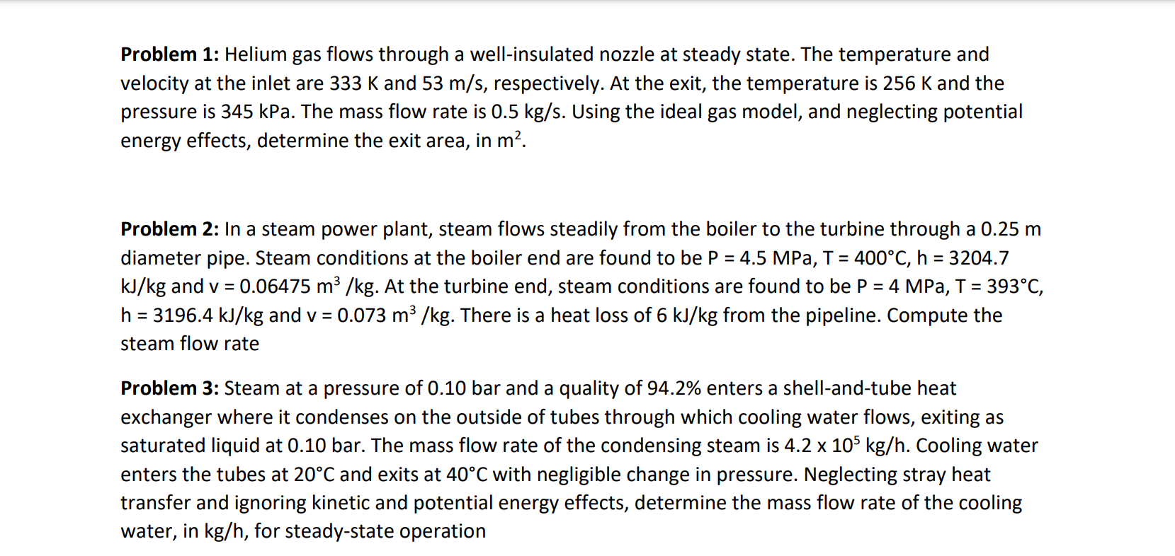 Solved Problem 1: Helium gas flows through a well-insulated | Chegg.com
