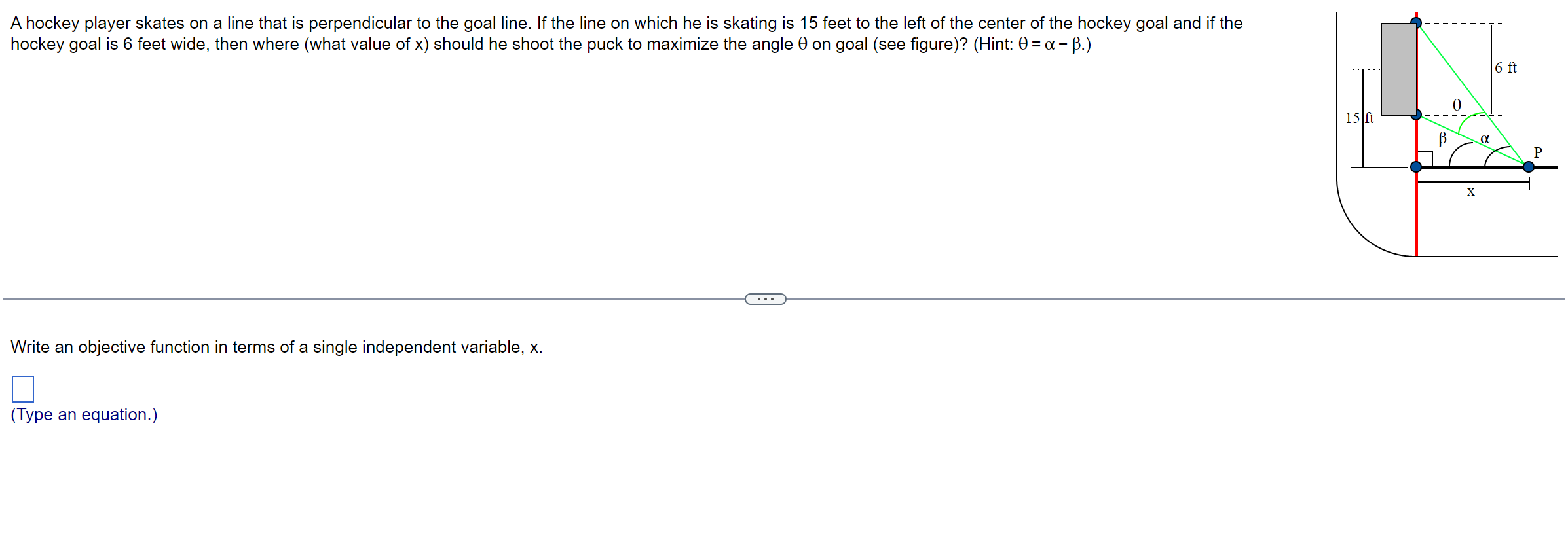 Solved A hockey player skates on a line that is | Chegg.com