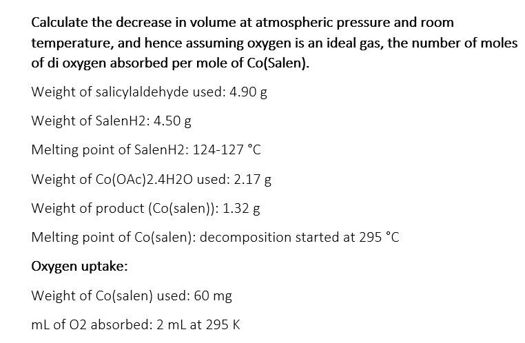 Solved Calculate the decrease in volume at atmospheric | Chegg.com