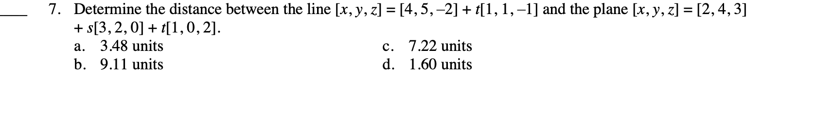 Solved Determine the distance between the line | Chegg.com