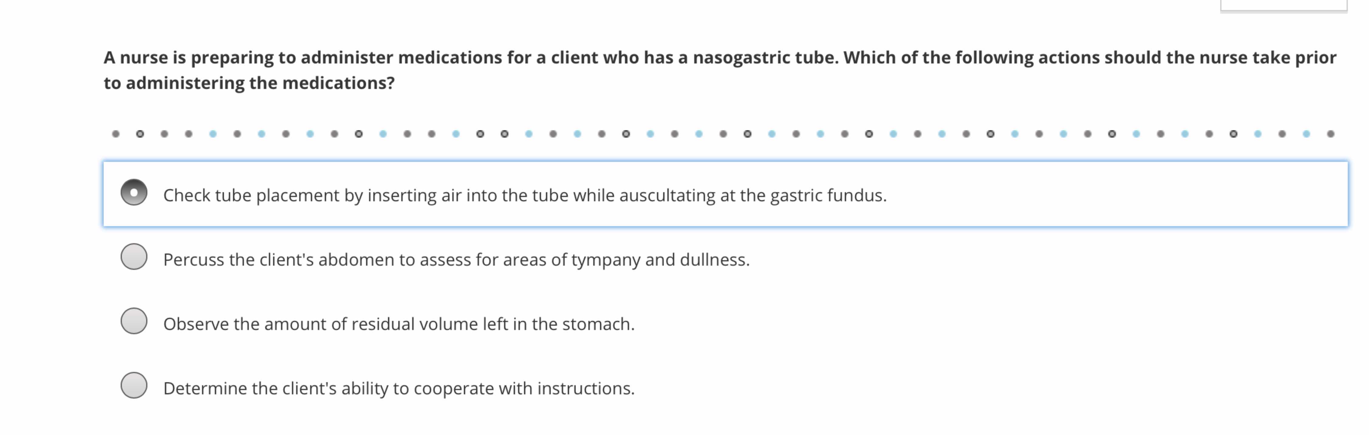 Solved A nurse is preparing to administer medications for a | Chegg.com