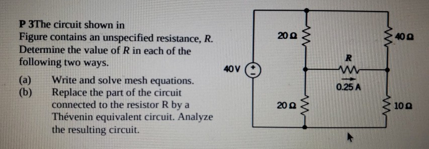Solved 2003 400 40V P 3The circuit shown in Figure contains | Chegg.com