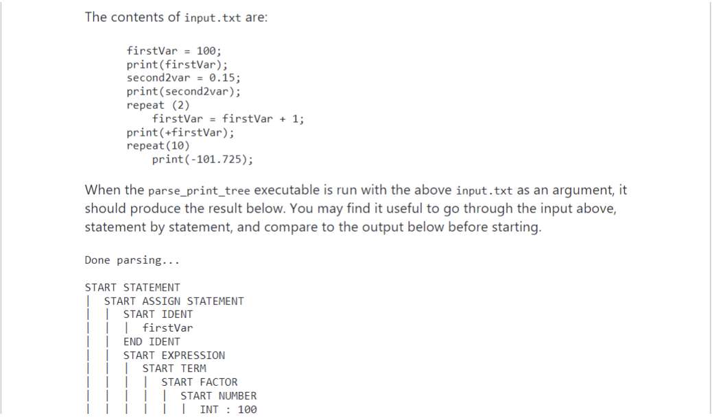 Solved PLEASE HELP!I am making a recursive descent parser. I | Chegg.com