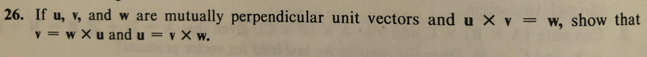 Solved 26. If u, v, and w are mutually perpendicular unit | Chegg.com