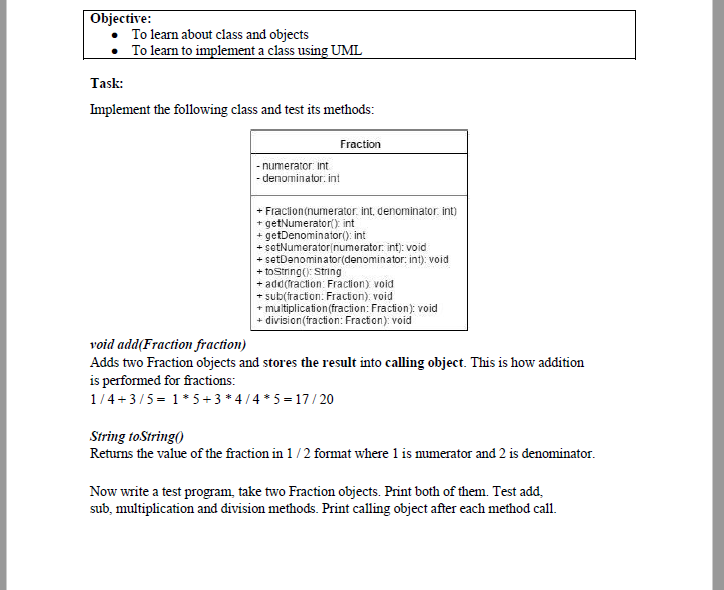 Solved Objective To Learn About Class And Objects To
