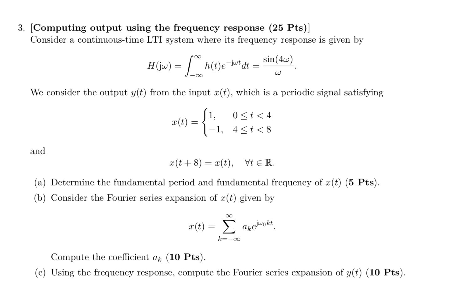 Solved (a) Determine the fundamental period and fundamental | Chegg.com
