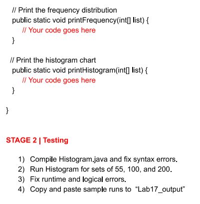 Histogram.java (Number histogram) Design and | Chegg.com