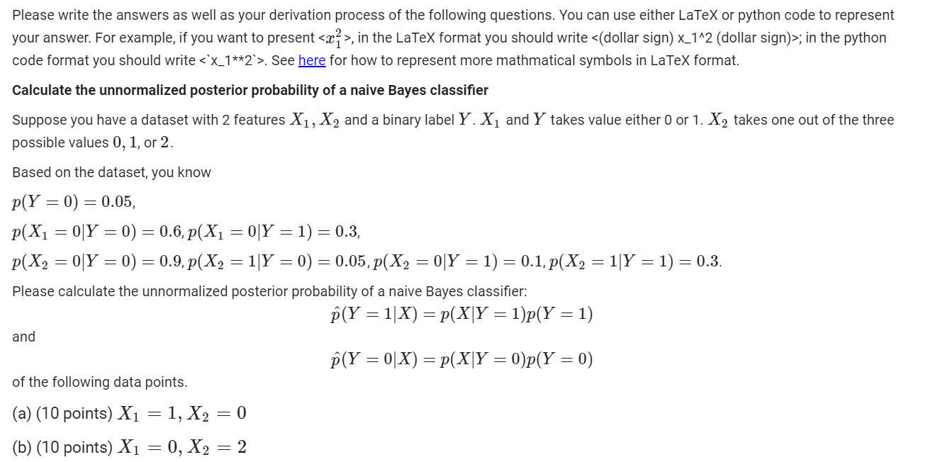 Solved Please write the answers as well as your derivation | Chegg.com