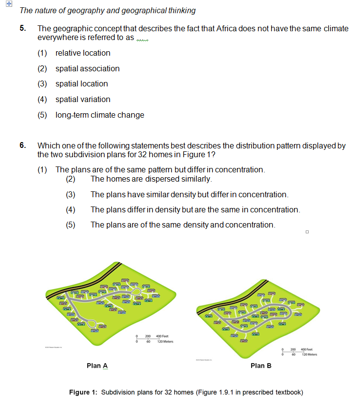 Solved The nature of geography and geographical thinking 5. | Chegg.com