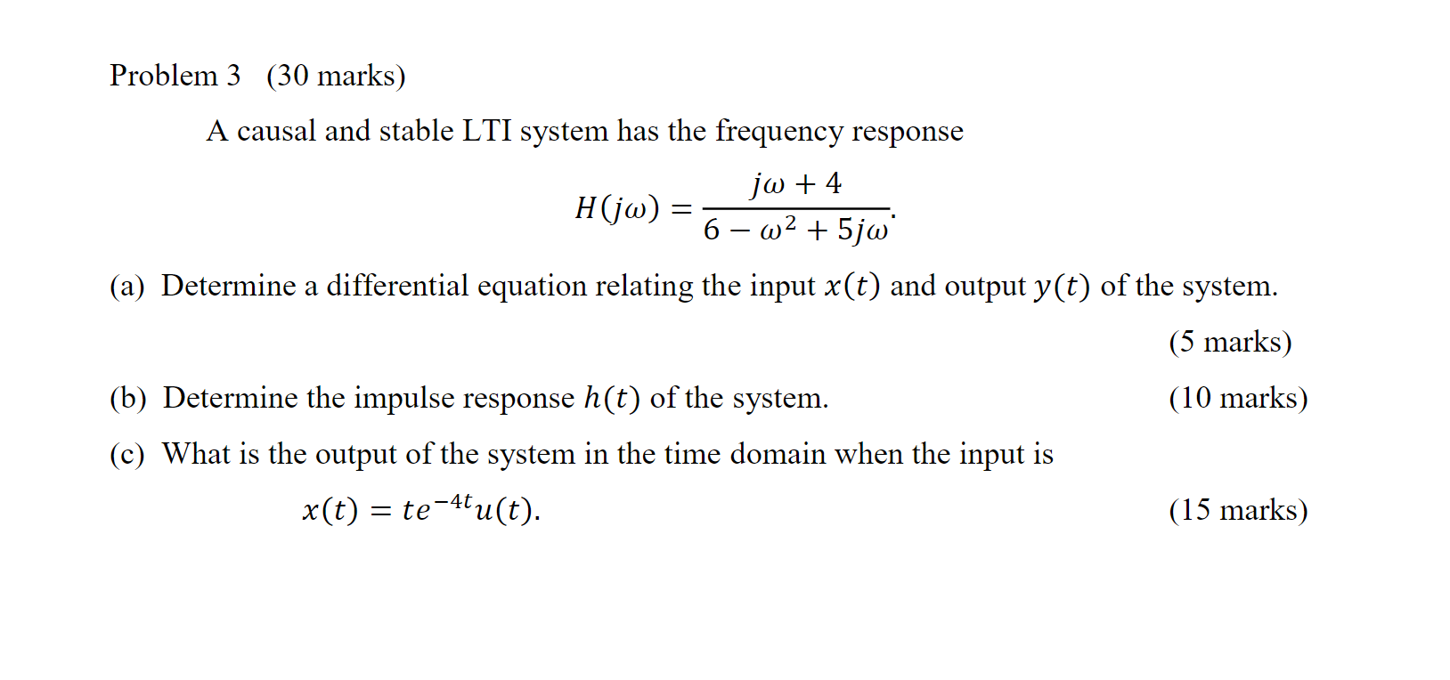 Solved A causal and stable LTI system has the frequency | Chegg.com
