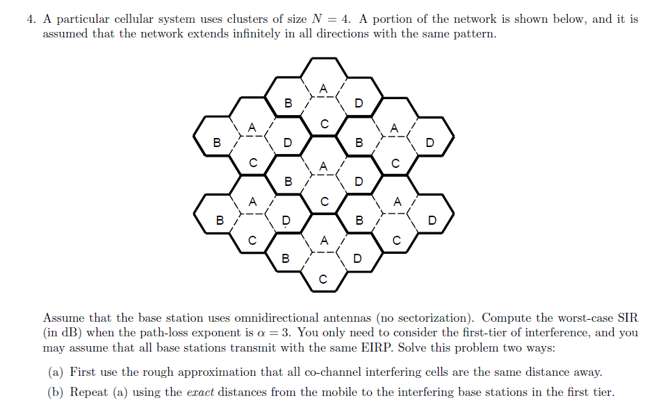 Solved . A particular cellular system uses clusters of size | Chegg.com