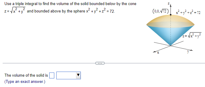 Solved Find the volume of the given solid region in the | Chegg.com