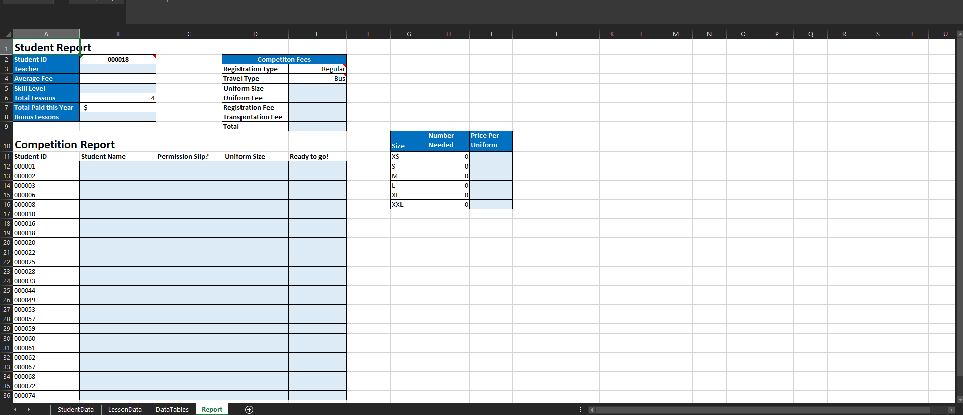 Solved 2 5 The Data Tables worksheet contains 4 tables | Chegg.com